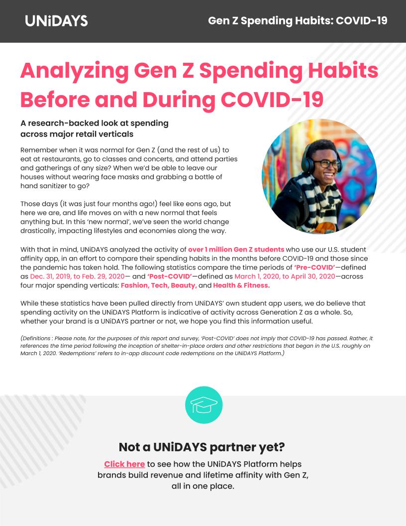COVID-19 and Gen Z Spending Habits